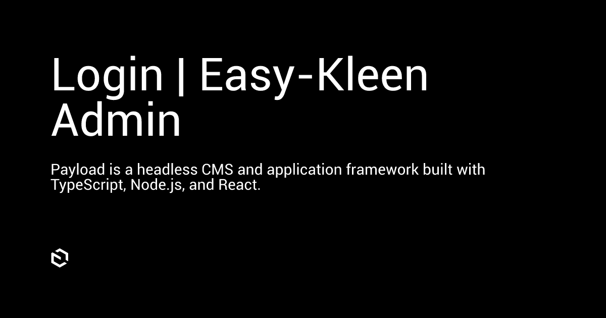 Login | Easy-Kleen Admin Login | Easy-Kleen Admin